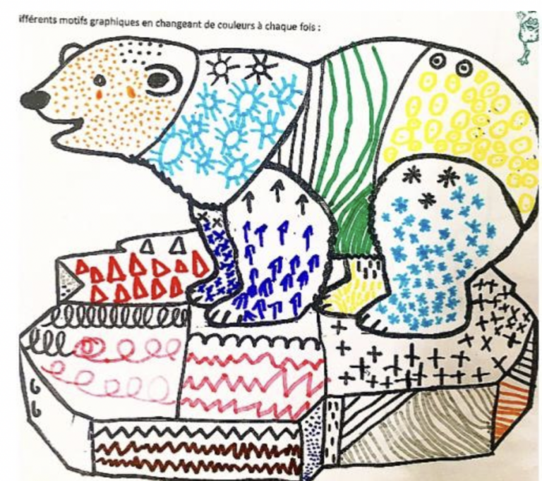 Ours polaire : graphisme – La maternelle pailletée