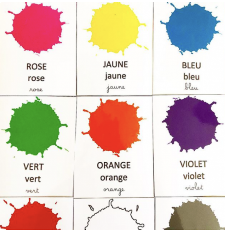 Référentiel des couleurs – La maternelle pailletée