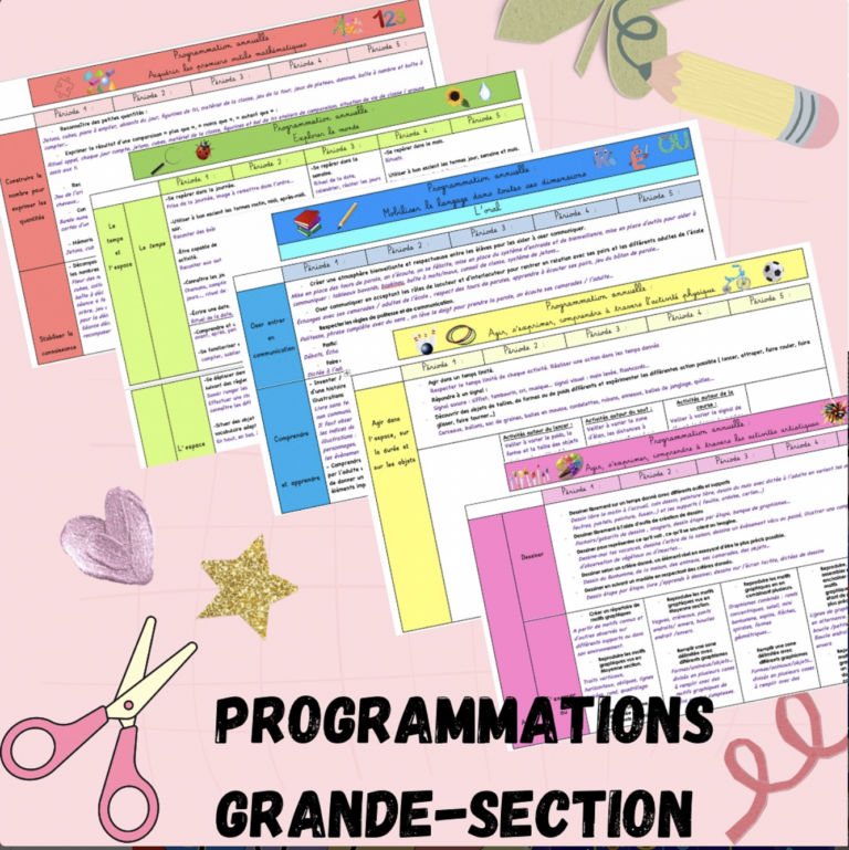 Progressions GS – La maternelle pailletée