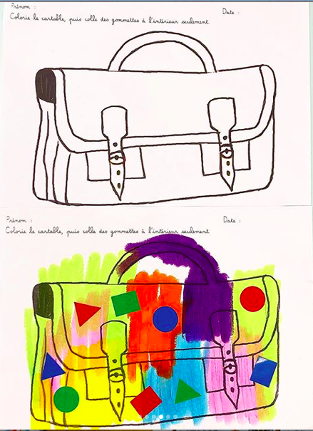 Cartable gommettes – La maternelle pailletée