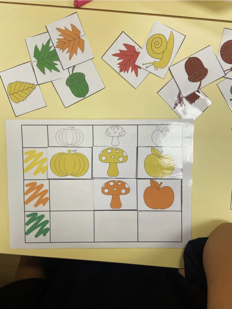 Tableaux double entrée Automne PS MS GS – La maternelle pailletée
